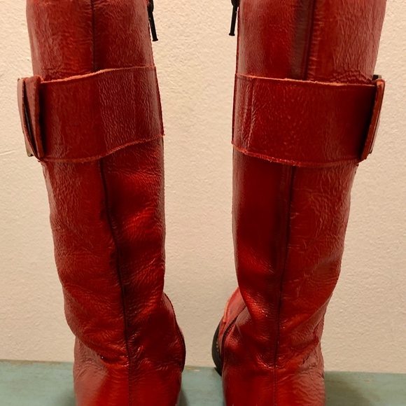 Calzatore Celini | Shoes | Red Patent Leather Pointy Toe Italian Boots ...